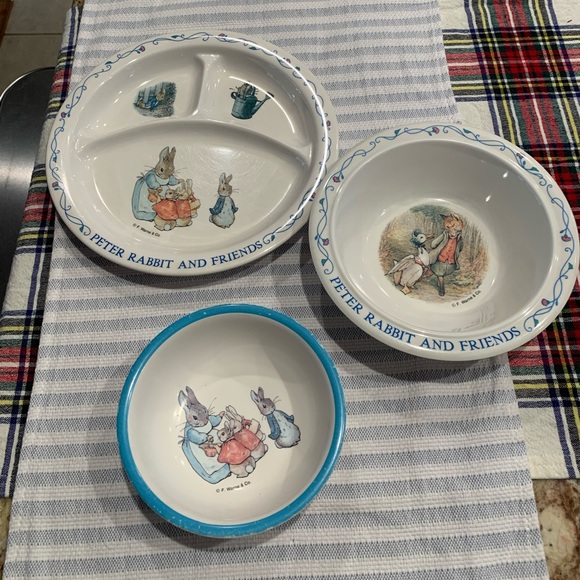 Eden | Dining | Vintage Beatrix Potter Peter Rabbit Friends Dinnerware ...